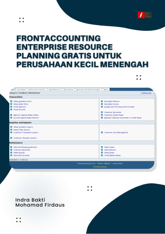 Frontaccounting Enterprise Resource Planning Gratis Untuk Perusahaan ...