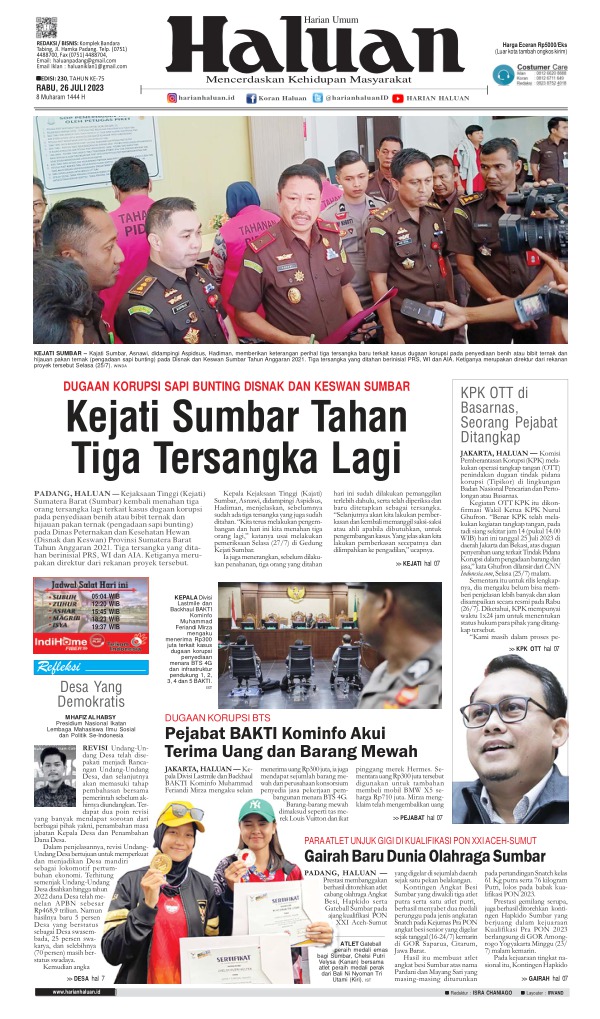 Koran Haluan - Edisi 26 Juli 2023