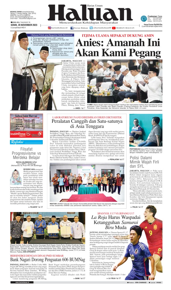 Koran Haluan - Edisi 20 November 2023