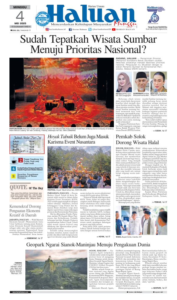 Koran Haluan - Edisi 4 Mei 2025