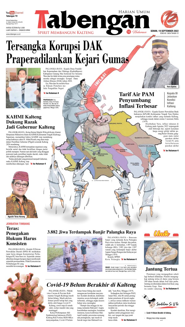 Koran Harian Umum Tabengan - Edisi 19 September 2022