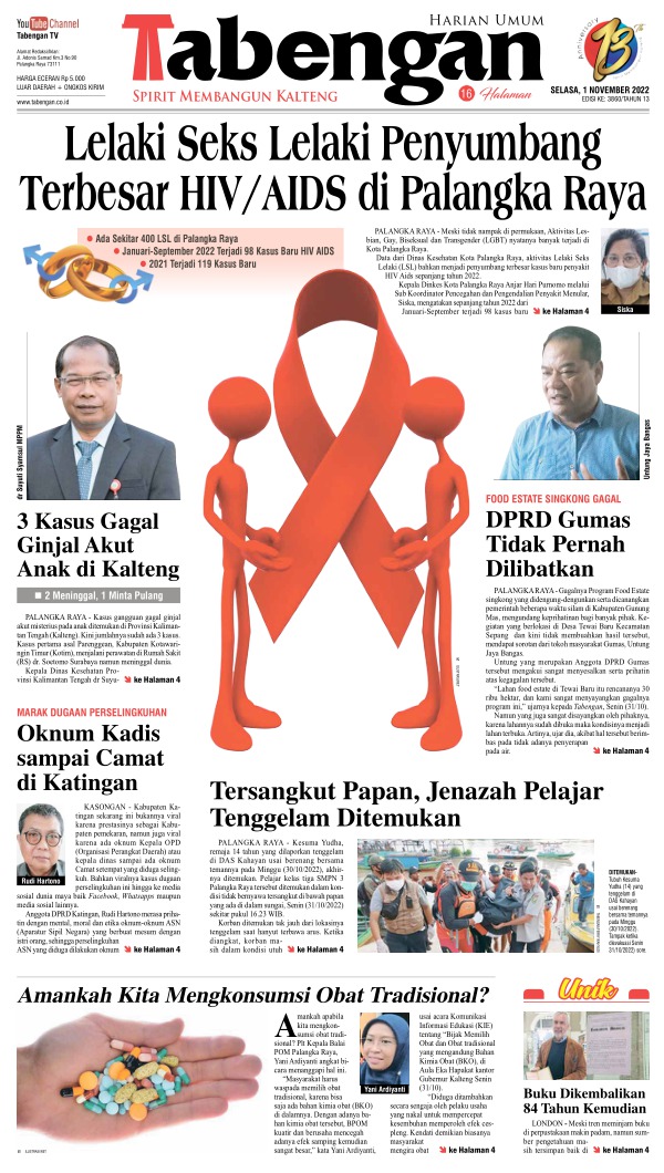 Koran Harian Umum Tabengan - Edisi 1 November 2022