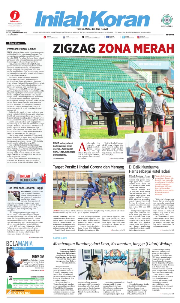 Koran Inilah Koran - Edisi 29 September 2020