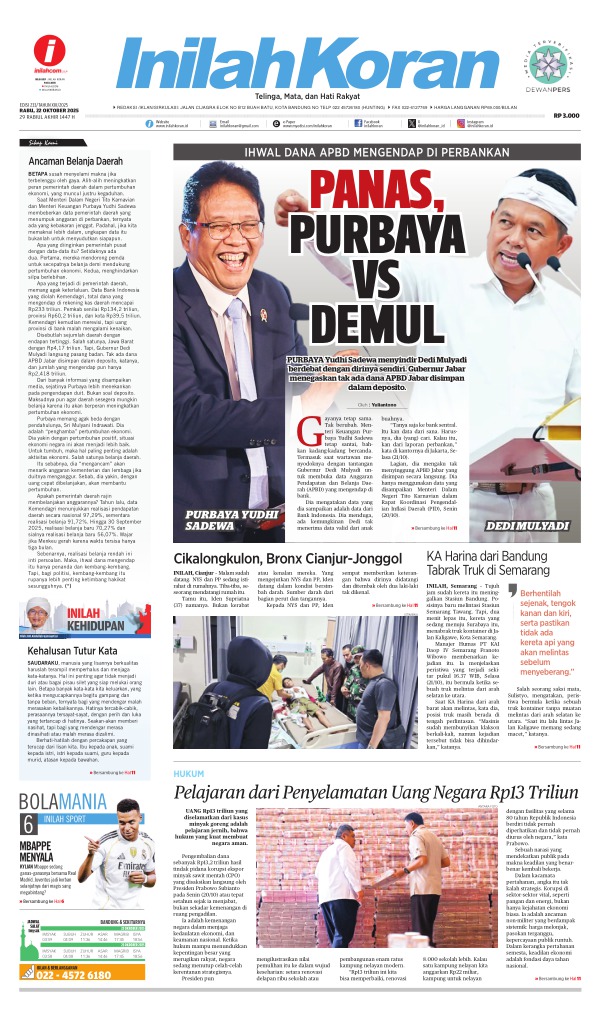 Koran Inilah Koran - Edisi 22 Oktober 2025
