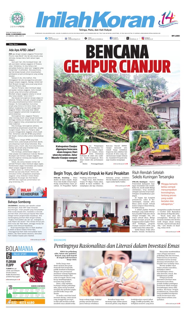 Koran Inilah Koran - Edisi 12 November 2025