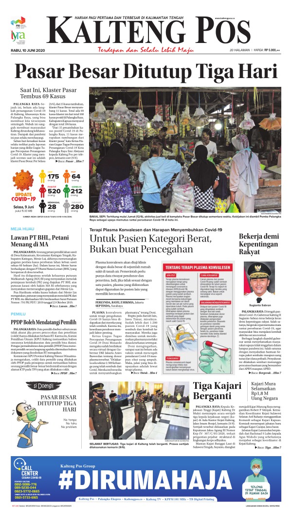 Koran Kalteng Pos - Edisi 10 Juni 2020