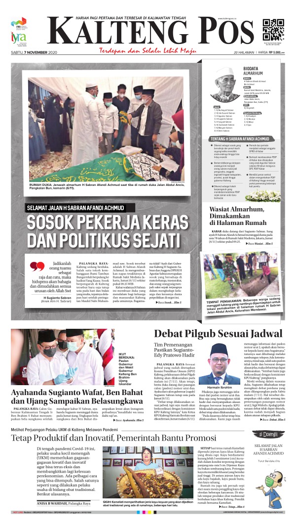 Koran Kalteng Pos - Edisi 7 November 2020