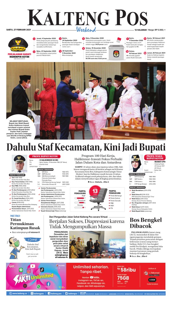 Koran Kalteng Pos - Edisi 27 Februari 2021