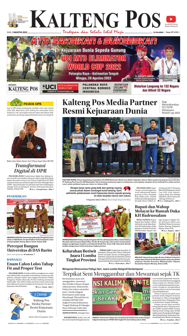 Koran Kalteng Pos - Edisi 3 Agustus 2022