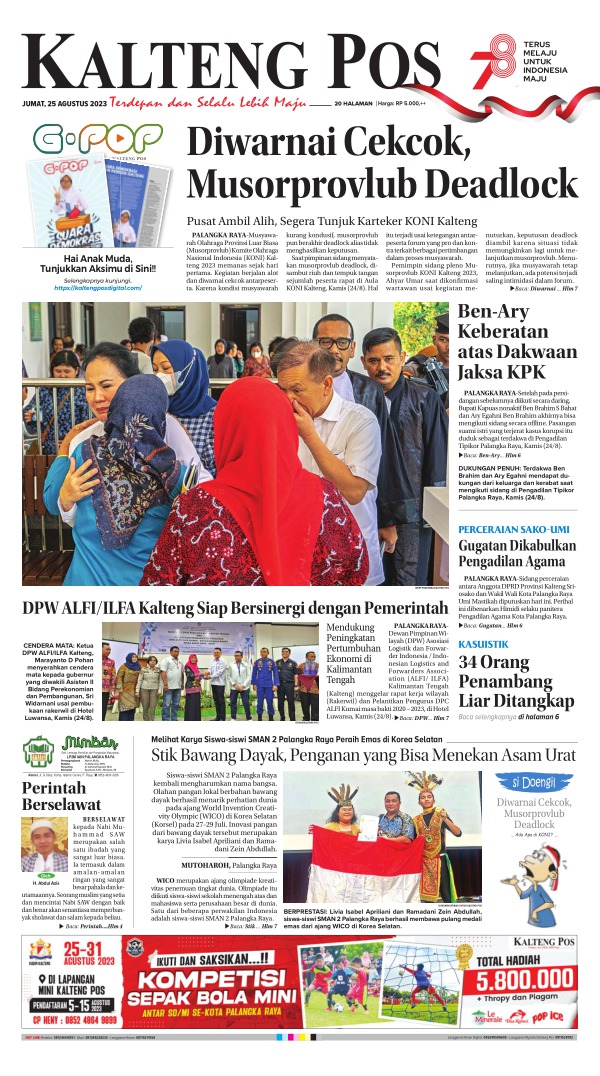 Koran Kalteng Pos - Edisi 25 Agustus 2023