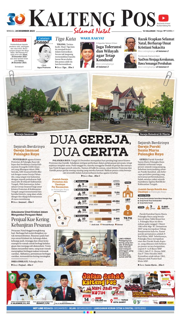 Koran Kalteng Pos - Edisi 24 Desember 2023
