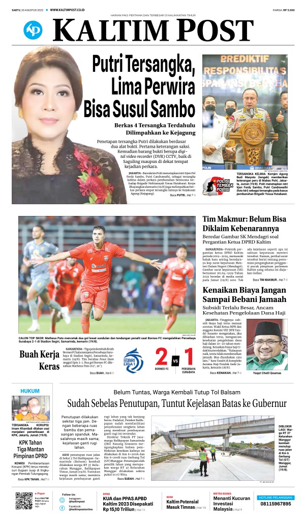 Koran Kaltim Post - Edisi 20 Agustus 2022