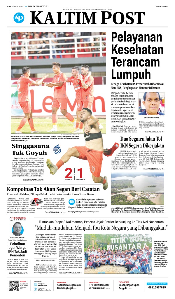 Semarak Kemerdekaan dengan Ragam Lomba, Edisi 29 Agustus 2022 - Kaltim Post