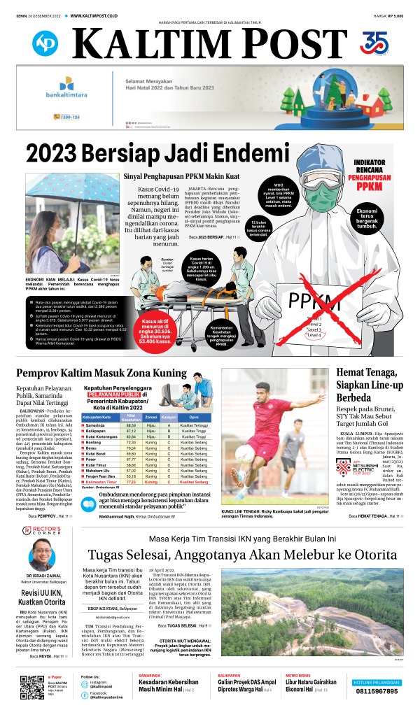 Lanjut di PSG Hingga 2024?, Edisi 26 Desember 2022 - Kaltim Post