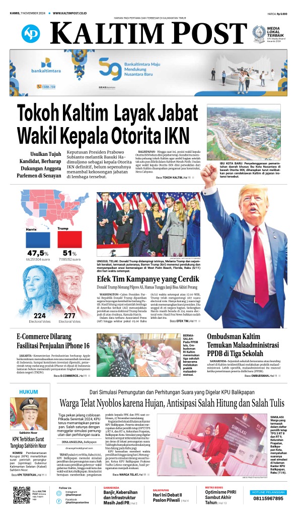 Koran Kaltim Post - Edisi 7 November 2024