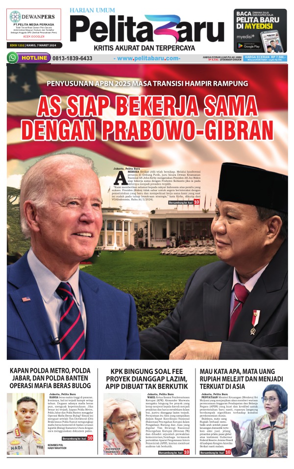 Koran Harian Umum Pelita Baru - Edisi 7 Maret 2024