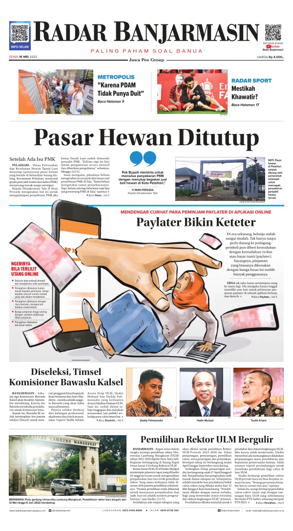 Koran Radar Banjarmasin - Edisi 16 Mei 2022