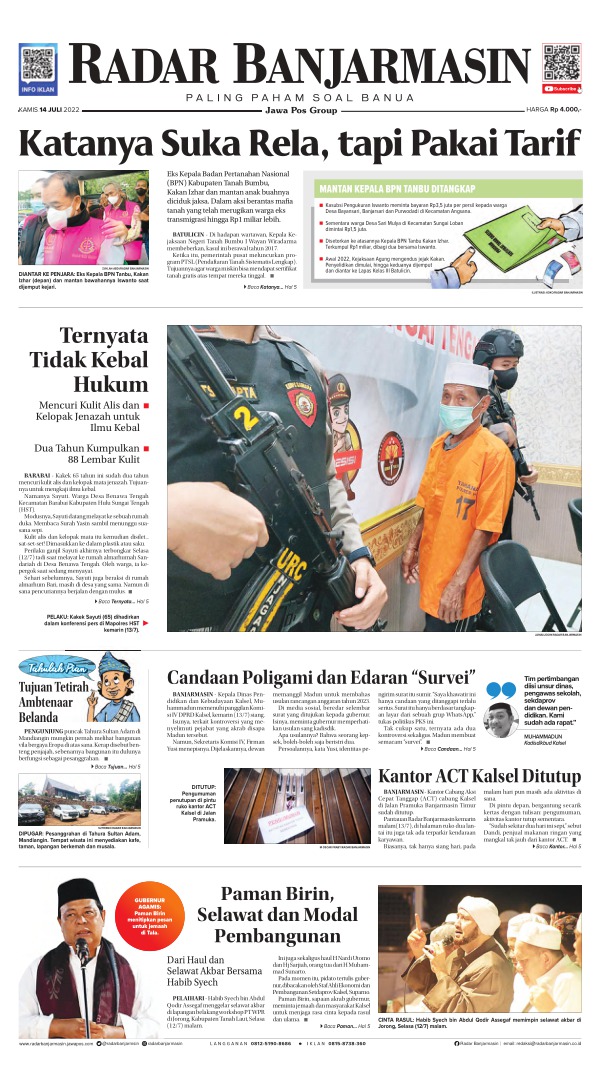 Koran Radar Banjarmasin - Edisi 14 Juli 2022