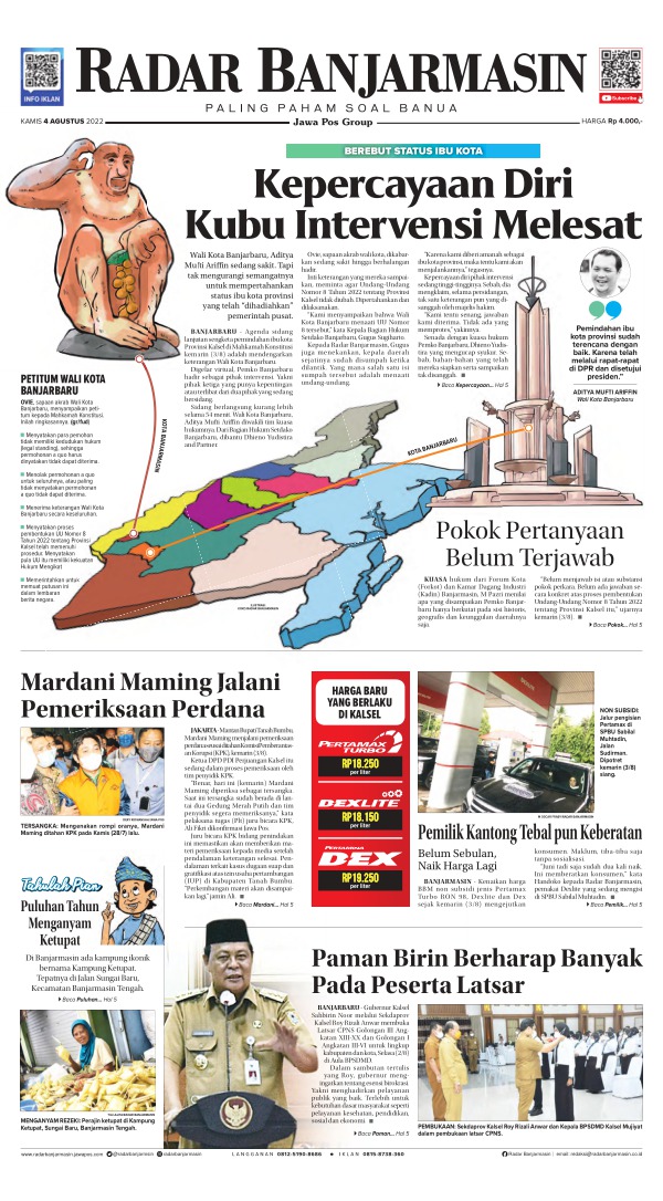Koran Radar Banjarmasin - Edisi 4 Agustus 2022