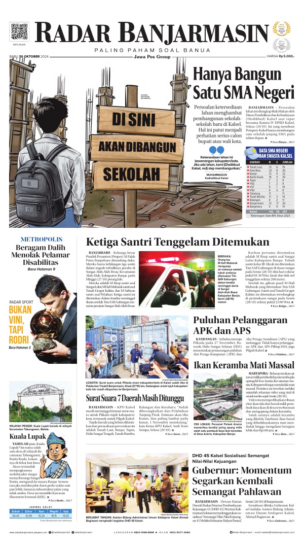 Koran Radar Banjarmasin - Edisi 30 Oktober 2024