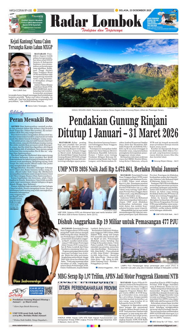 Koran Radar Lombok - Edisi 23 Desember 2025