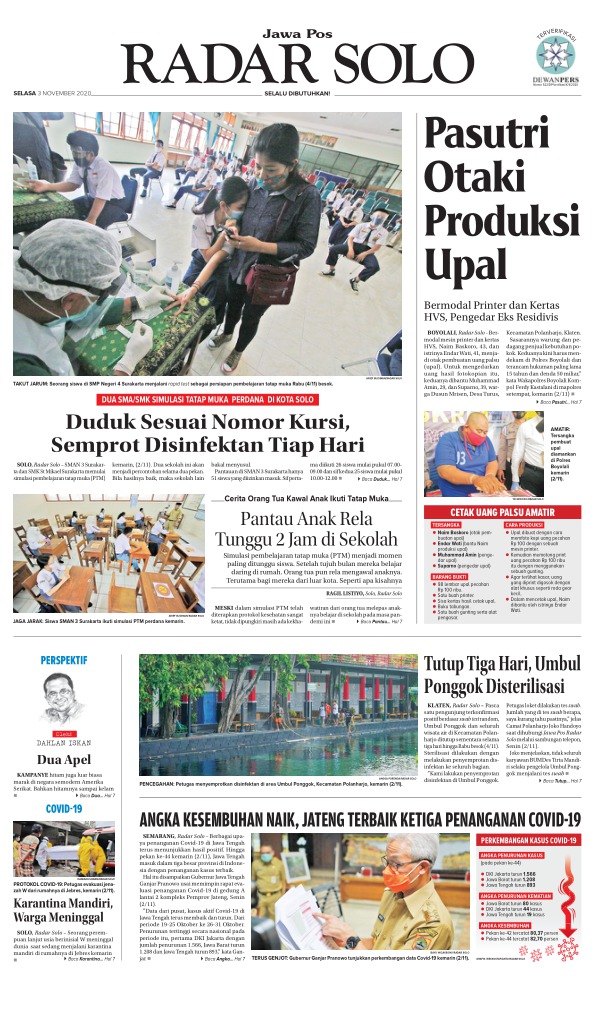 Koran Radar Solo - Edisi 3 November 2020