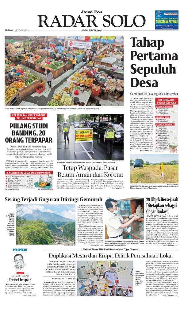 Koran Radar Solo - Edisi 24 November 2020