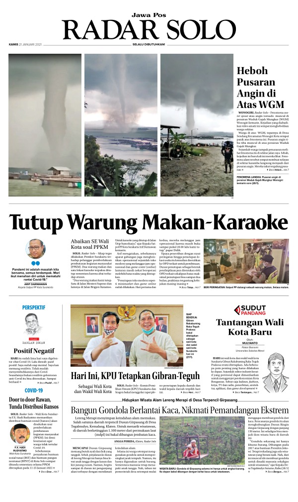 Koran Radar Solo - Edisi 21 Januari 2021