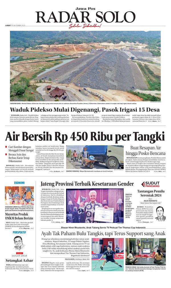 Koran Radar Solo - Edisi 15 Oktober 2021