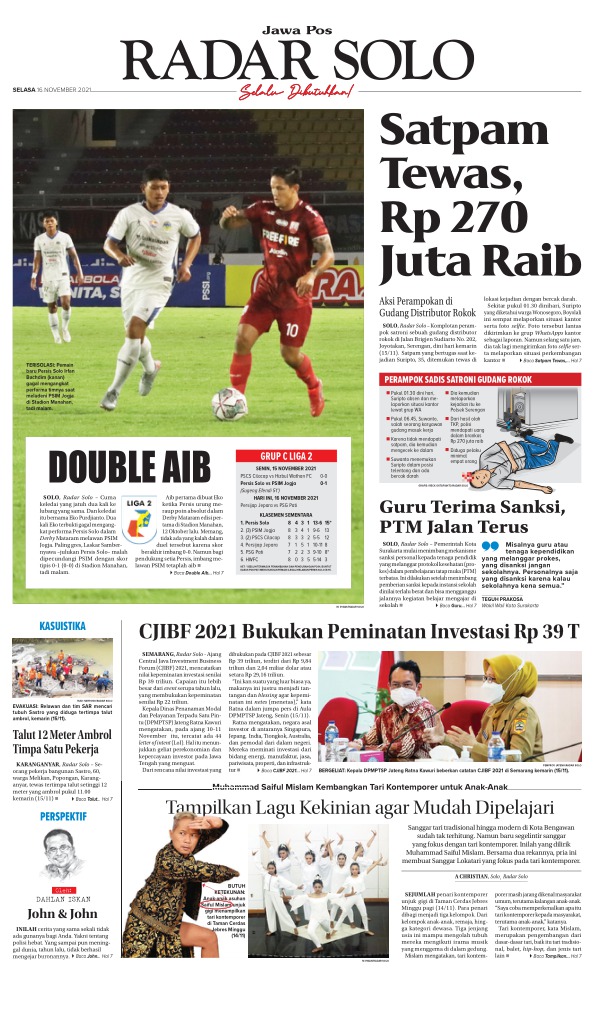 Koran Radar Solo - Edisi 16 November 2021