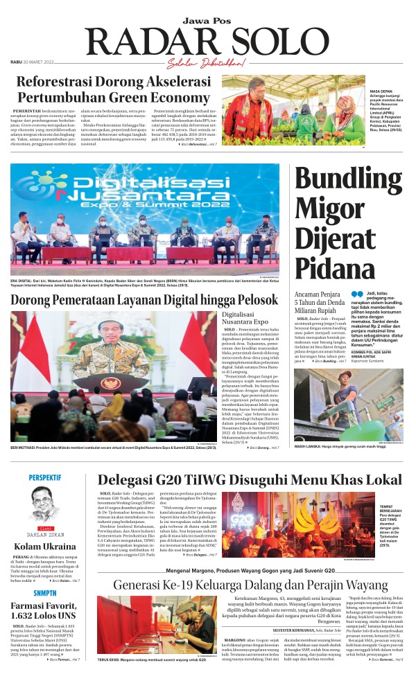 Koran Radar Solo - Edisi 30 Maret 2022