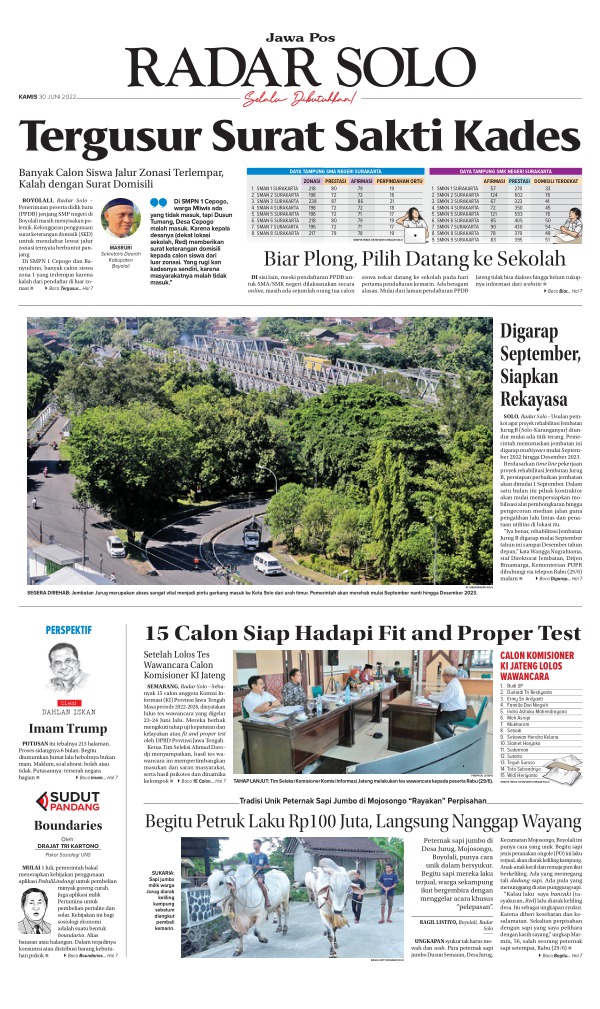 Koran Radar Solo - Edisi 30 Juni 2022