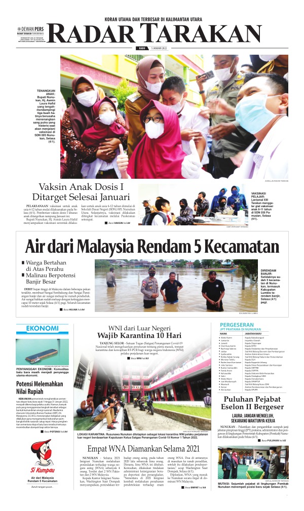 Koran Radar Tarakan - Edisi 5 Januari 2022