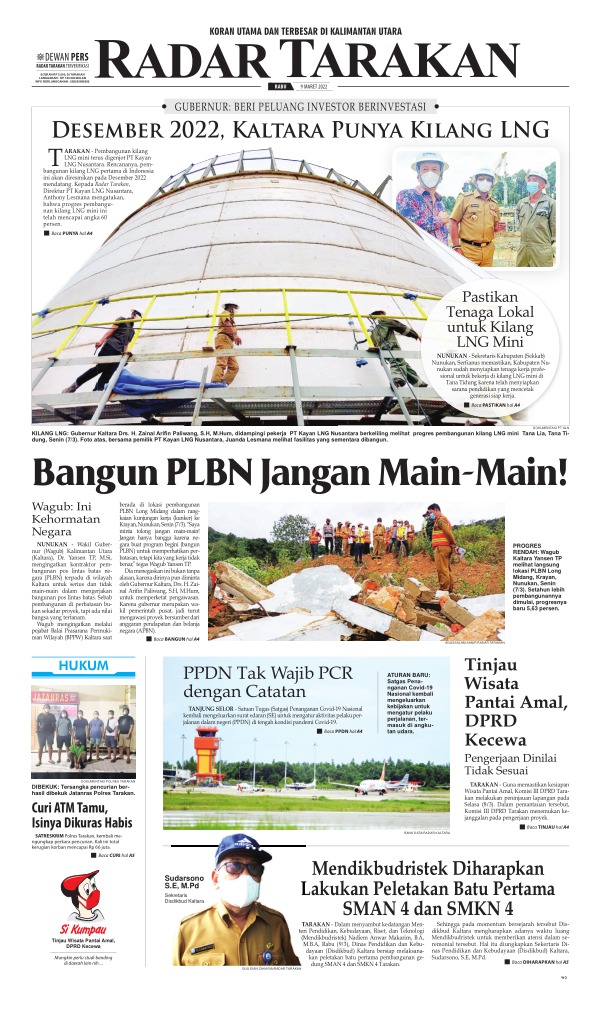 Koran Radar Tarakan - Edisi 9 Maret 2022