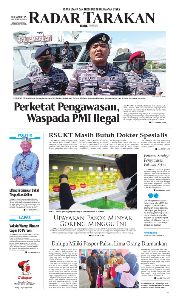 Koran Radar Tarakan - Edisi 13 Maret 2022