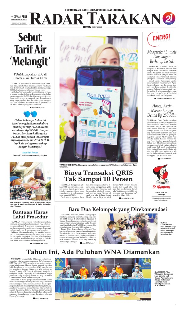 Koran Radar Tarakan - Edisi 9 Agustus 2022