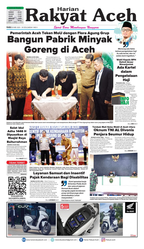 Koran Rakyat Aceh - Edisi 28 Mei 2025