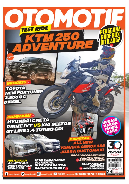 Tabloid OTOMOTIF Edisi 36-XXXI, 13 Januari 2022