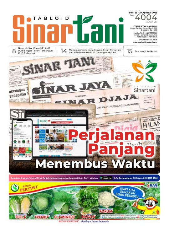 Tabloid Sinar Tani Edisi 4004, 23 Agustus 2023